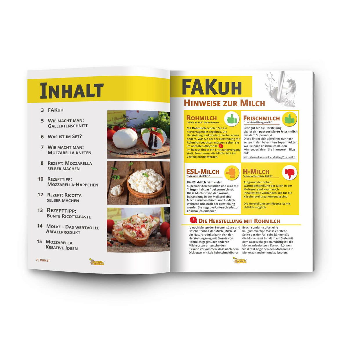 Rezeptmagazin - Mozzarella und Ricotta selber machen DIN A5